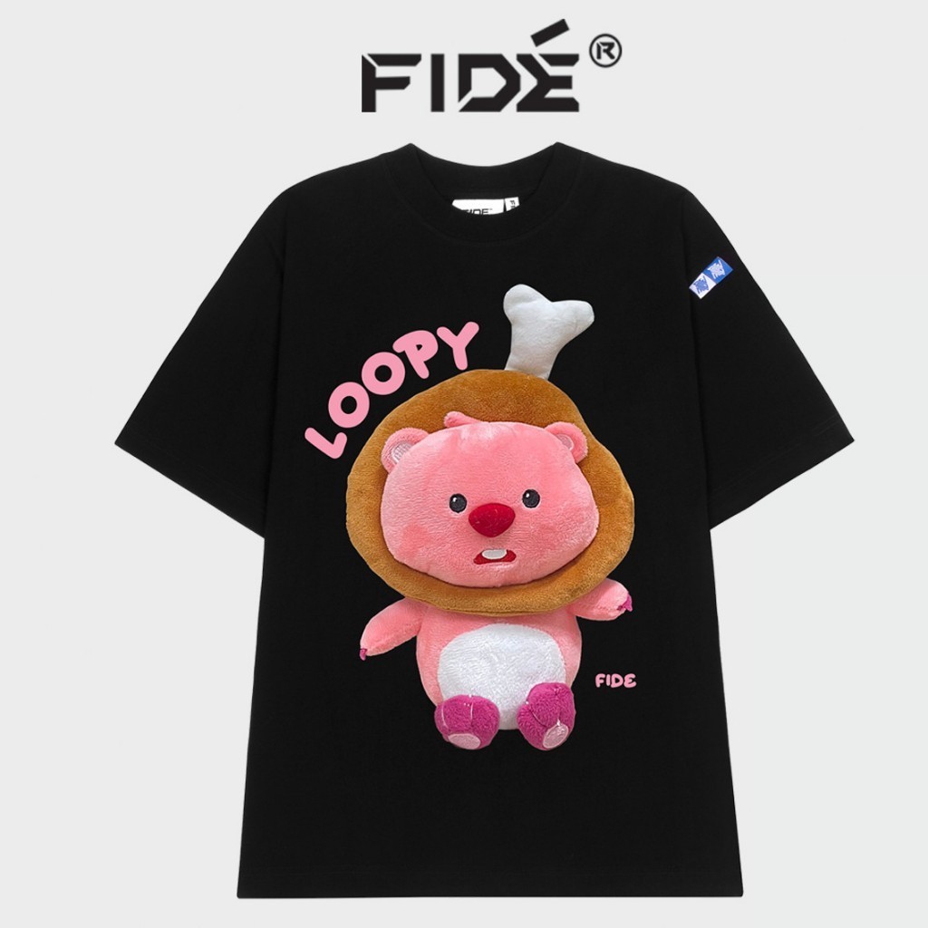 Áo thun LOOPY FIDE Hải Ly unisex form rộng cổ tròn LOOPY QT_bautique ...