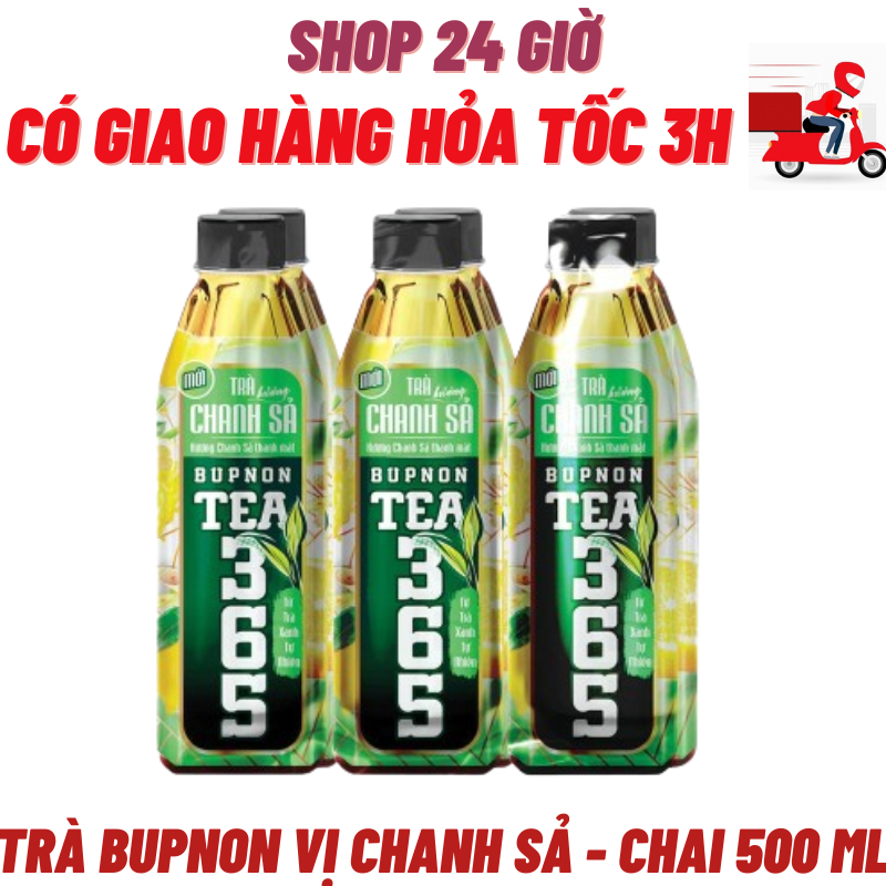 Trà Chanh Sả BUPNON 365 1 Lốc 6 Chai 500ml | Shopee Việt Nam