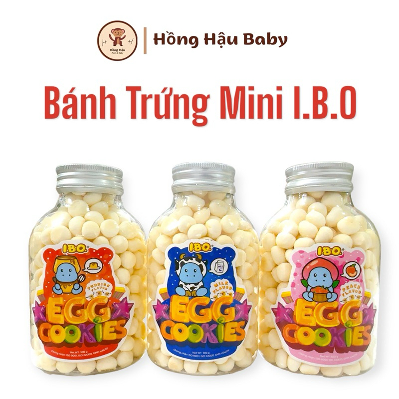 Bánh men bi trứng mini I.B.O 100g (dạng hũ có nắp đậy - Date Mới) | Shopee Việt Nam