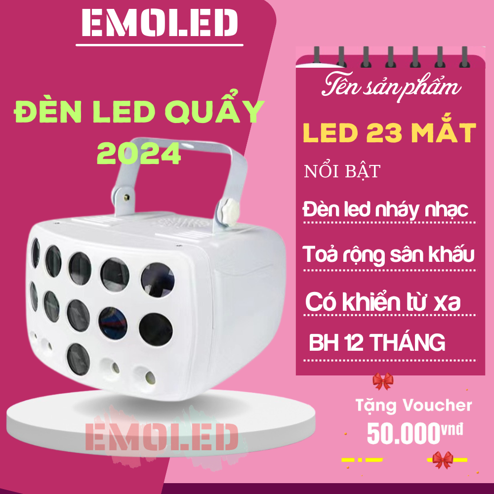 Đèn 15 mắt sân khấu Emoled , đèn chiếu lazer, led, chớp dành cho sân ...
