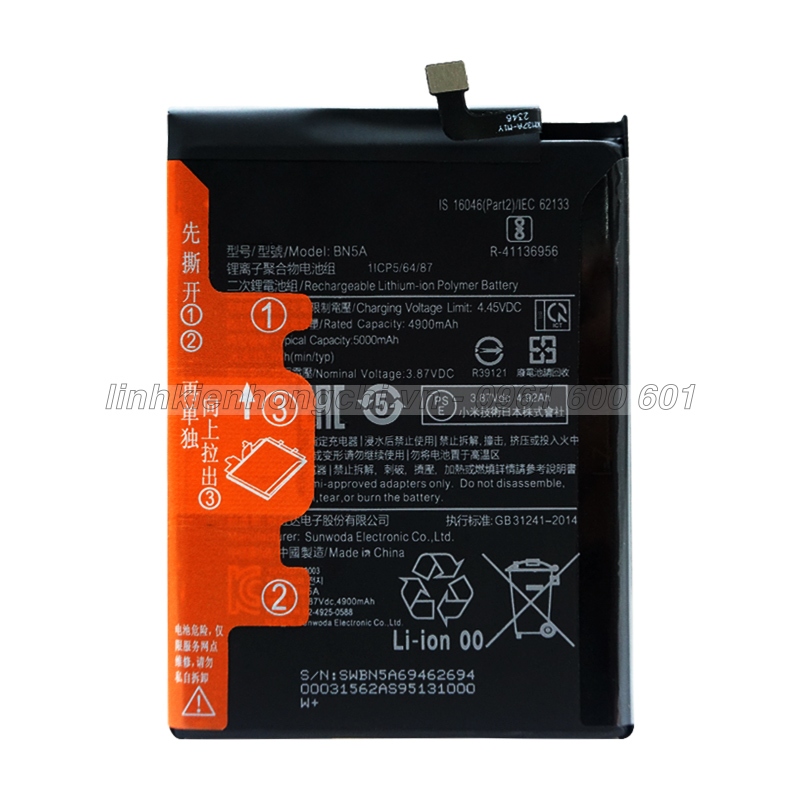 Pin điện thoại Xiaomi Redmi Note 10 5G M2103K19G M2103K19C (BN5A ...