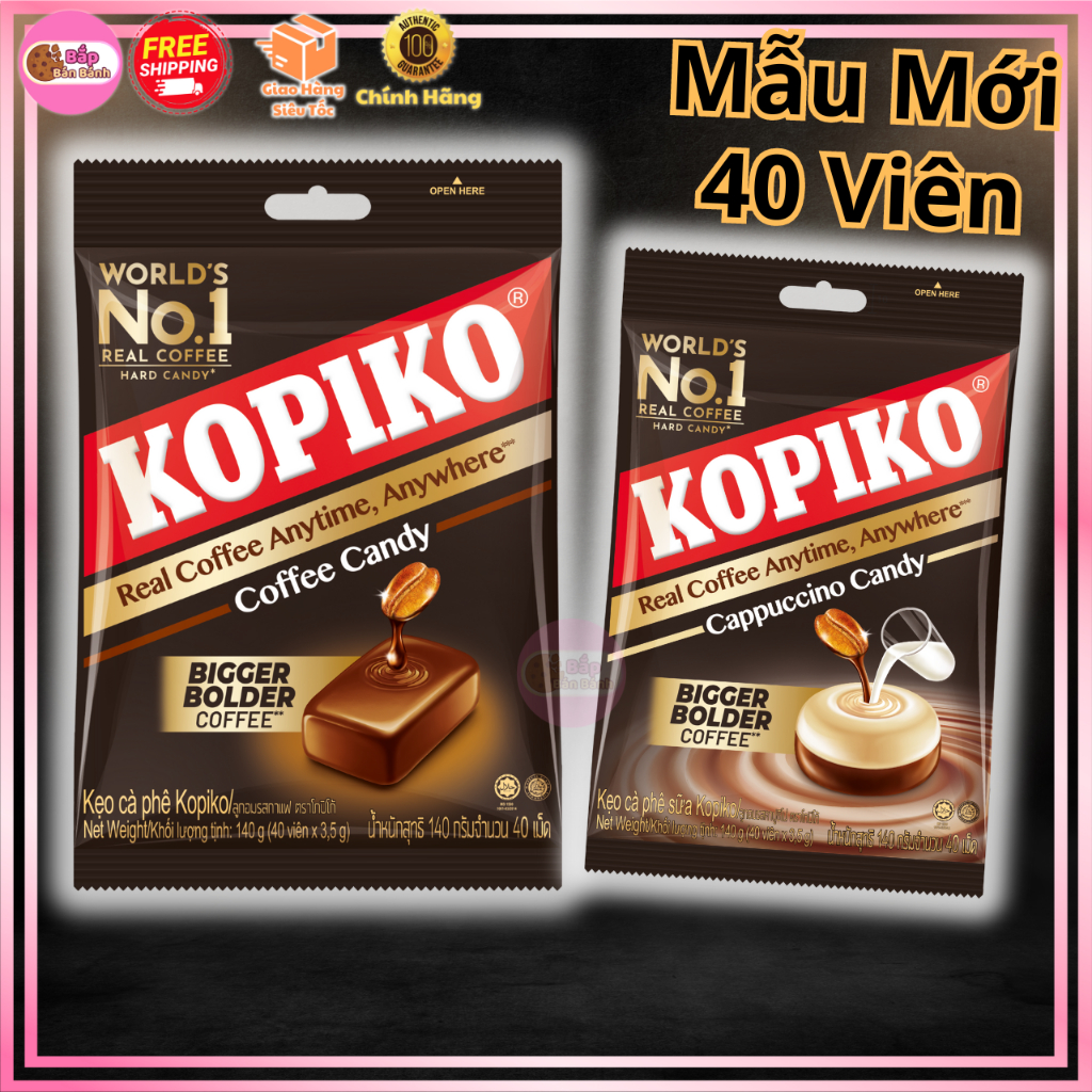 Kẹo Cà Phê KOPIKO - Kẹo Cafe Kopiko Indonesia (Gói 140g x 40 viên) | Shopee Việt Nam