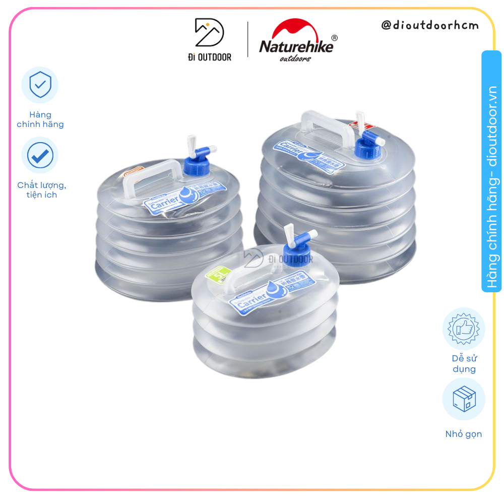 Bình Nước Dã Ngoại Xếp Gọn Naturehike NH14S002-T 5L-10L | Shopee Việt Nam