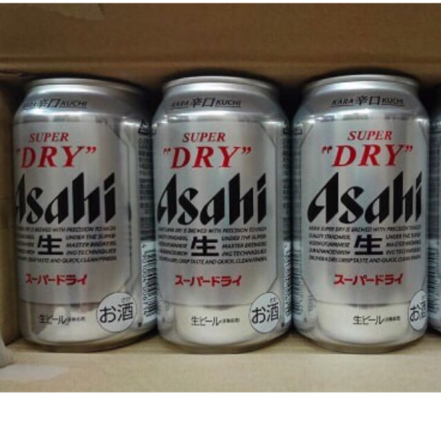 BIA ASAHI SUPER DRY 350ML NHẬT BẢN (lốc 6lon) | Shopee Việt Nam