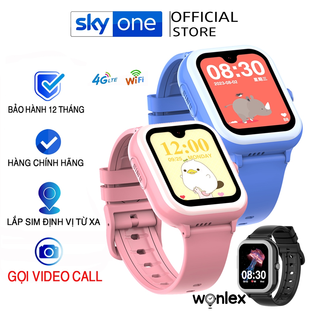 Đồng Hồ Thông Minh Lắp Sim Trẻ Em SKYONE WONLEX KT31 CALL VIDEO ANDROID 8.0 GPS 4G Có Rung Pin ...