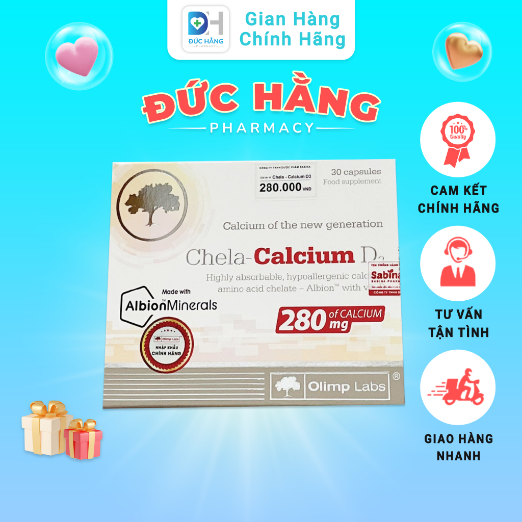 Viên Uống Canxi Chela Calcium D3 ( Olimp Labs) - Canxi Cho Bà Bầu, Bổ Sung Canxi Và Vitamin D3 ...