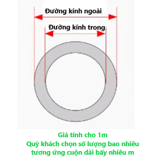 Ống tio silicon chịu nhiệt độ cao ống silicone phi 1, 2, 3, 4, 5, 6, 7, 8, 9, 10, 12, 14, 15 ...