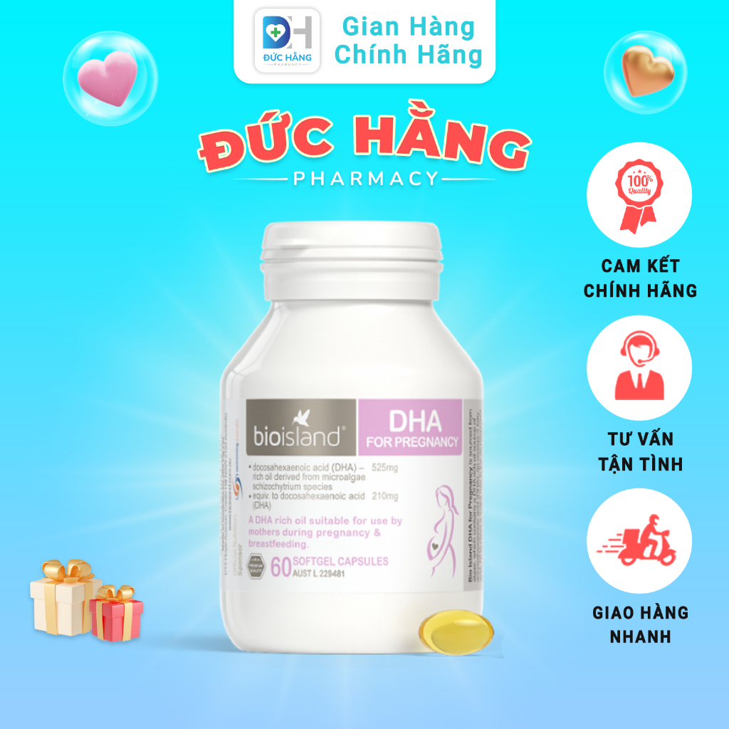 Viên Uống DHA Bio Island Úc Cho Bà Bầu (Lọ 60 Viên) | Shopee Việt Nam