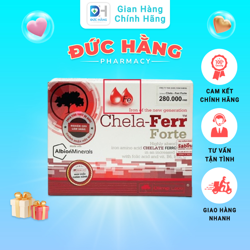 Viên Uống Chela-Ferr Forte Hỗ Trợ Bổ Sung Và Dễ Hấp Thụ Sắt, Viên Sắt ...