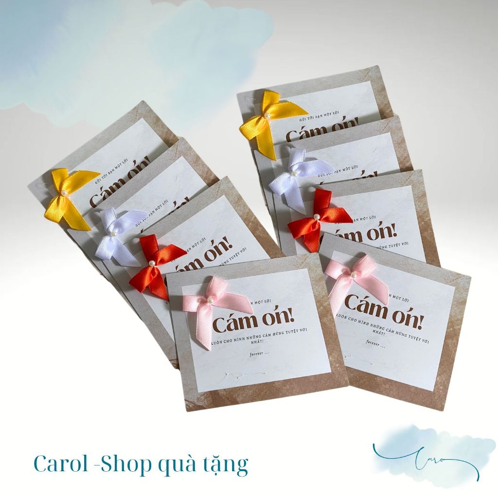 01 cái thiệp tự chọn - quà đính kèm mua hàng quà tặng shop Carol ...