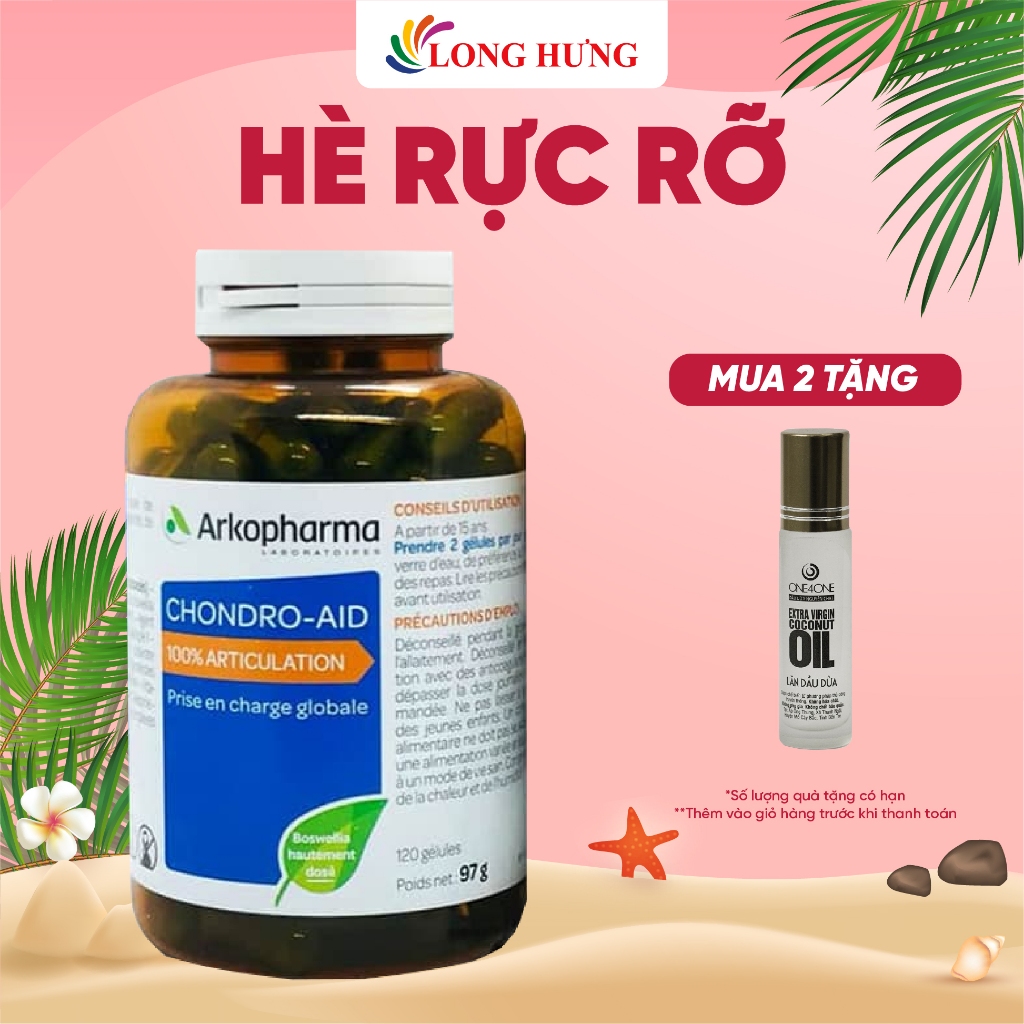 Viên uống Arkopharma Chondro-Aid 100% Articulation hỗ trợ chắc khỏe hệ xương khớp (60 viên/120 ...