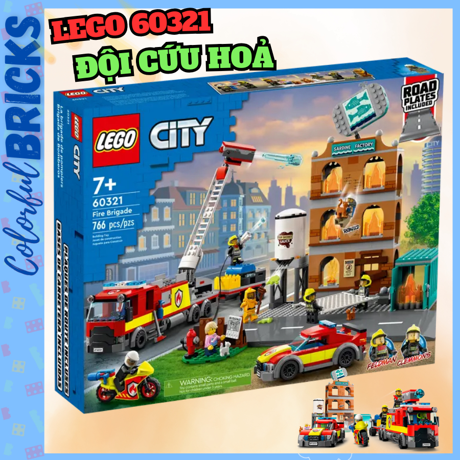 Lego 60321 Đội Cứu Hoả | Fire Brigade | Lego City Chính hãng | Shopee ...