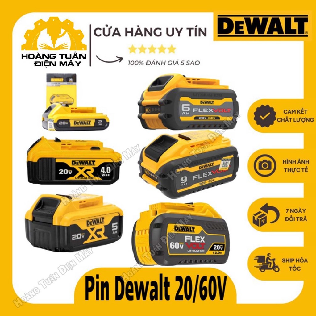 Pin Dewalt 20v 2Ah 4Ah 5Ah 6Ah 9Ah 12Ah Nhập Chính Hãng-Hoàng Tuấn Điện ...