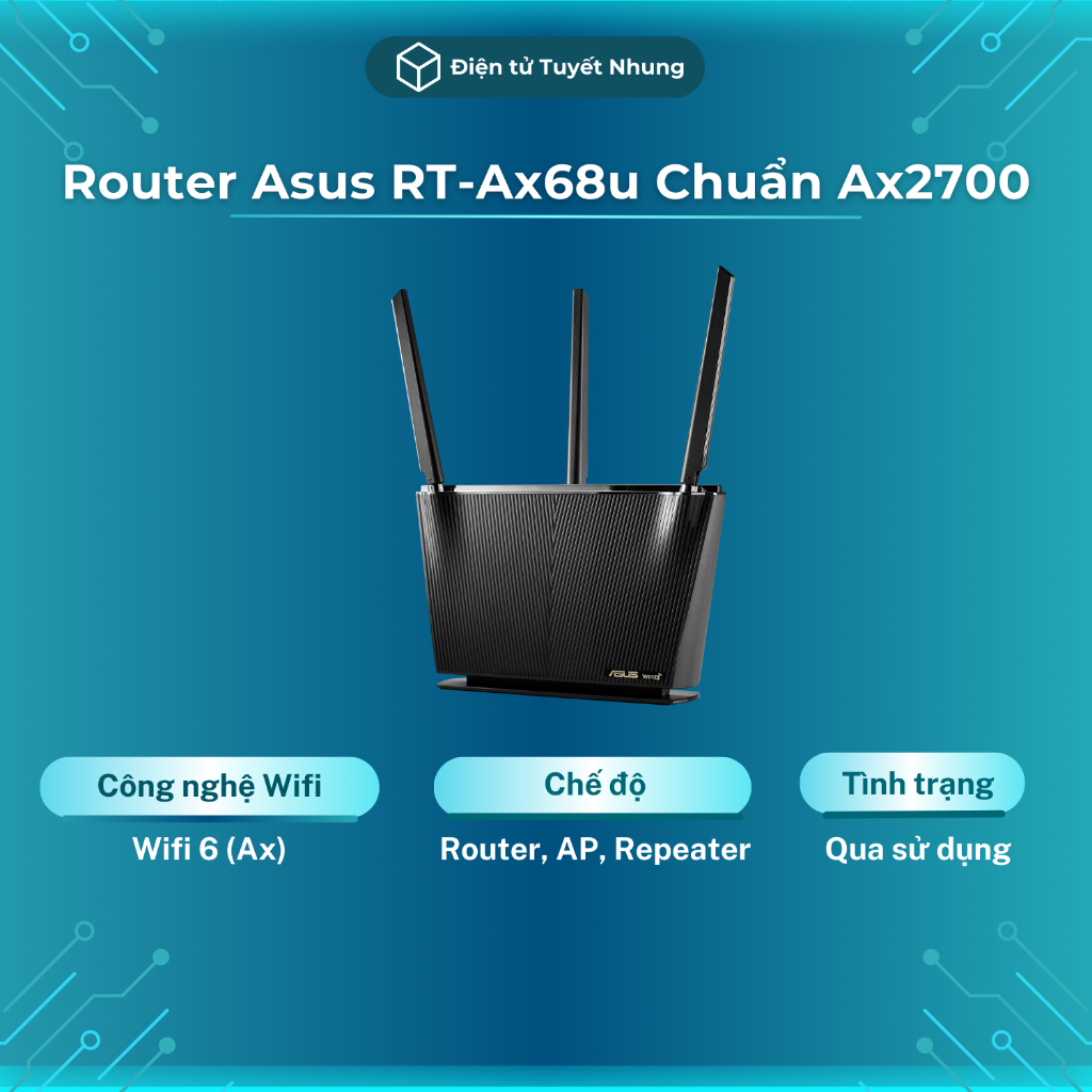 Router Asus RT-Ax68u Chuẩn Ax2700, 2 Băng Tần, Qua Sử Dụng - Router ...