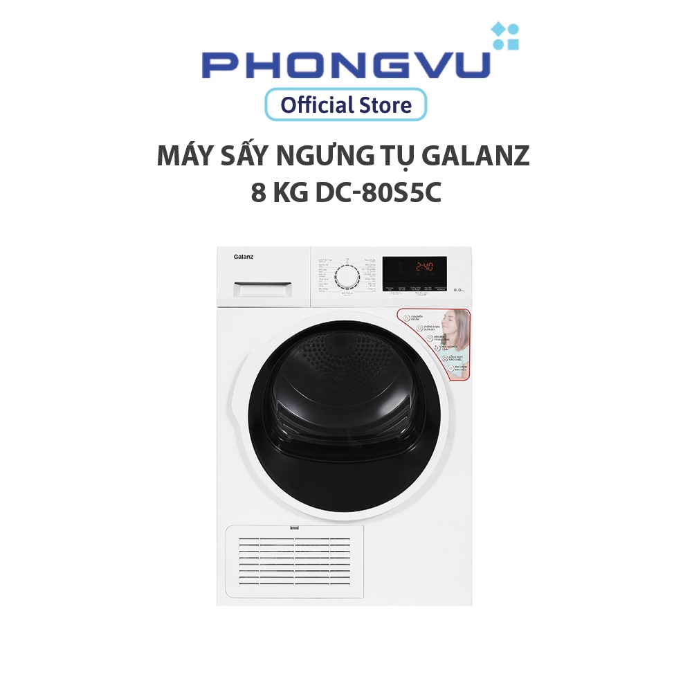 Máy sấy ngưng tụ Galanz 8 kg DC-80S5C - Hàng chính hãng - Bảo hành 24 tháng | Shopee Việt Nam