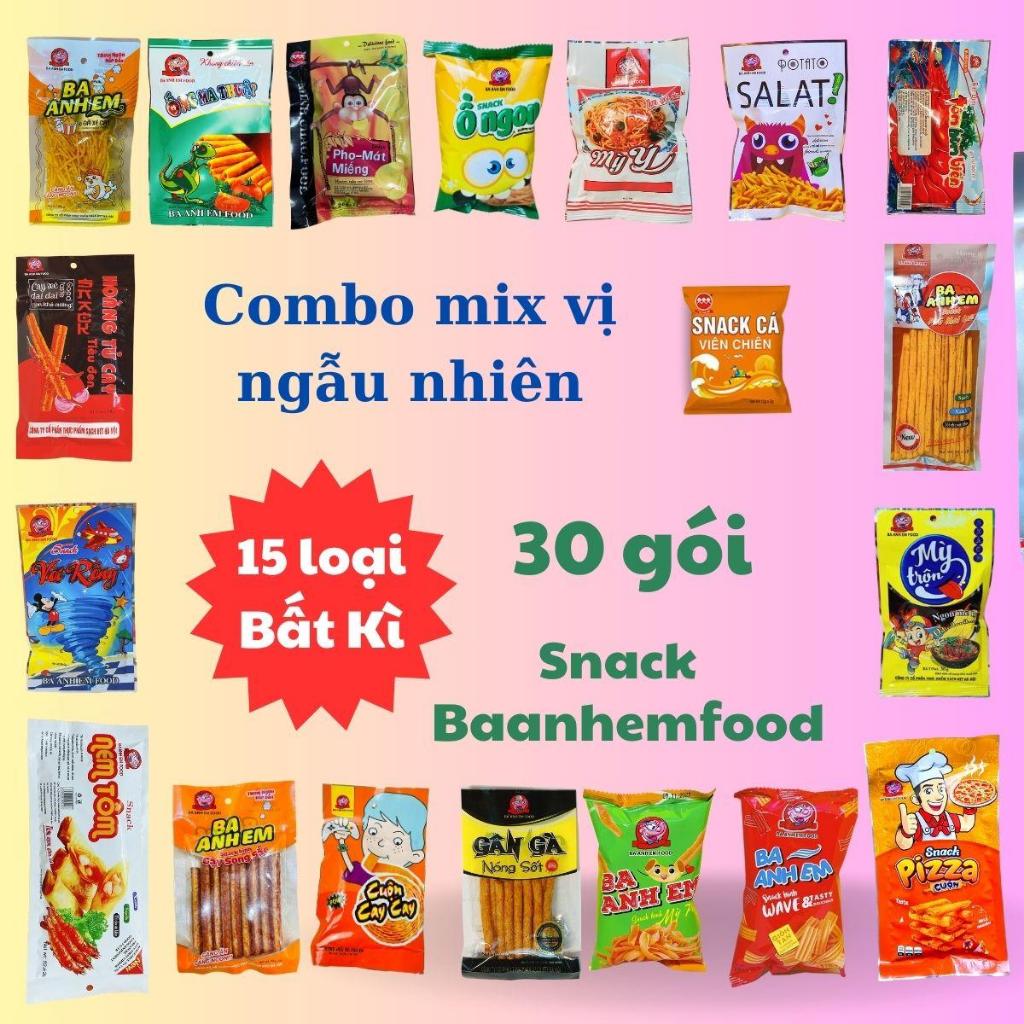 Snack Bim Mix Vị Ngẫu Nhiên 30 Gói Ba Anh Em Food, Đồ Ăn Vặt Tuổi Thơ ...