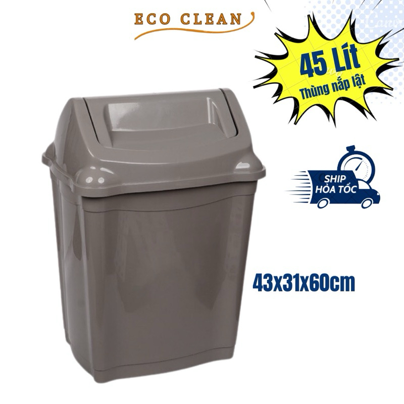 Thùng rác nhựa nắp lật đủ kích cỡ 5L/8L/15L/26L/42L- MÀU GHI | Shopee Việt Nam