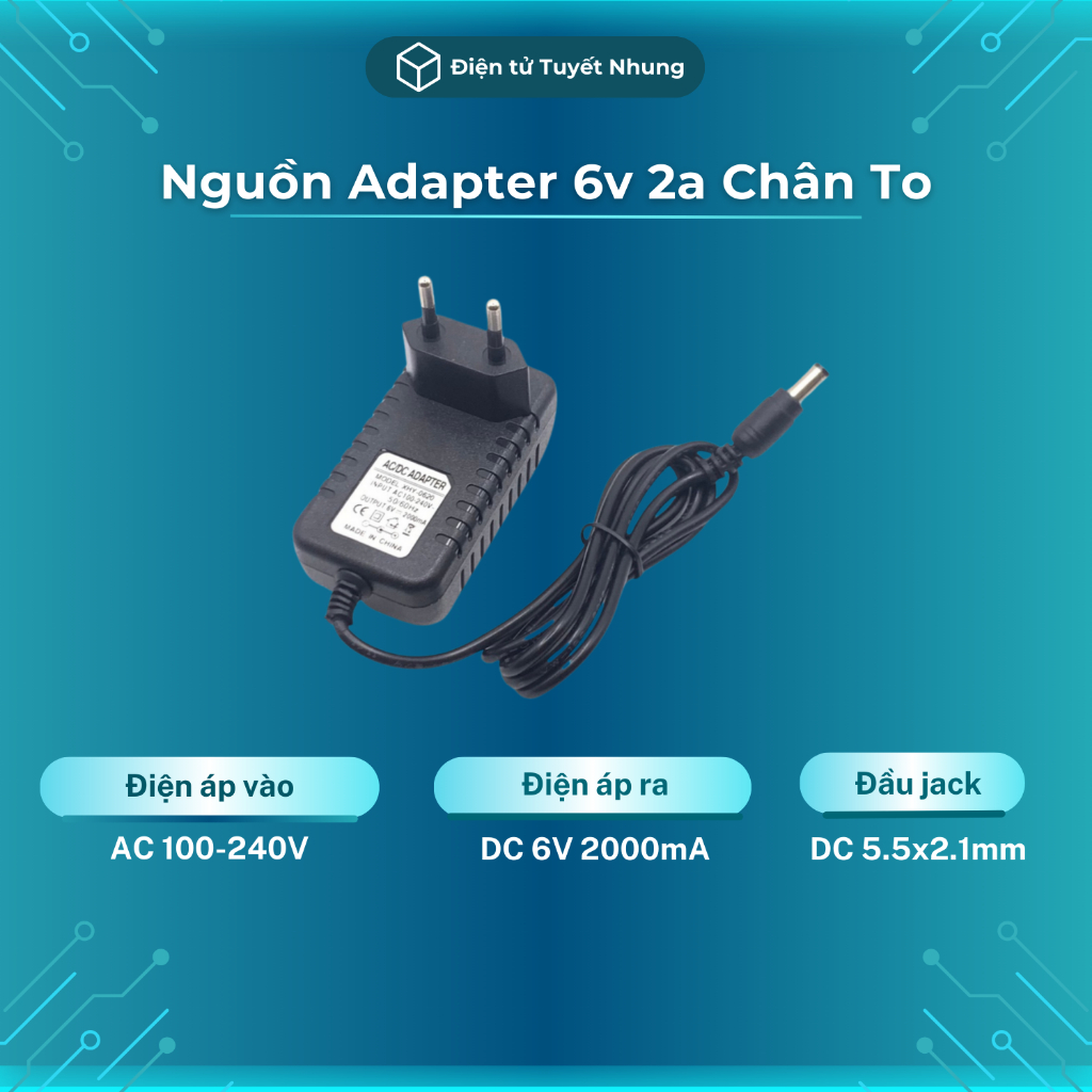 Nguồn 6v 2a Chân To Chất Lượng Cao - Adapter 6v 2a, Nguồn Adapter 6v 2a ...