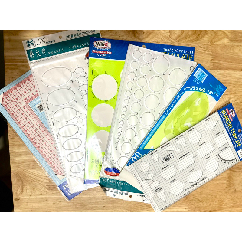thước vẽ kỹ thuật/thước tròn/ thước elip/ thước chữ L | Shopee Việt Nam