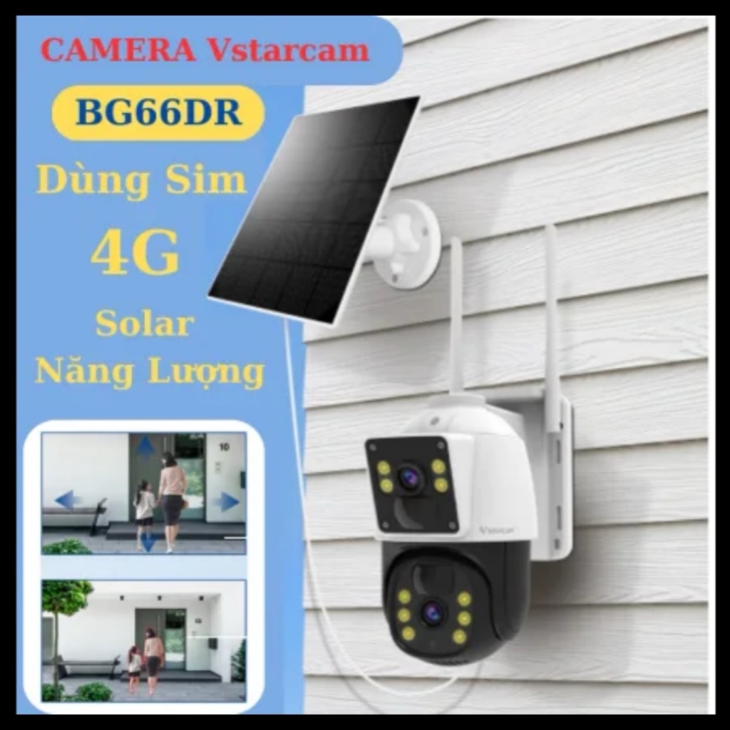 Camera năng lượng mặt trời Vstarcam BG66DR dùng sim 4G, chống nước ...
