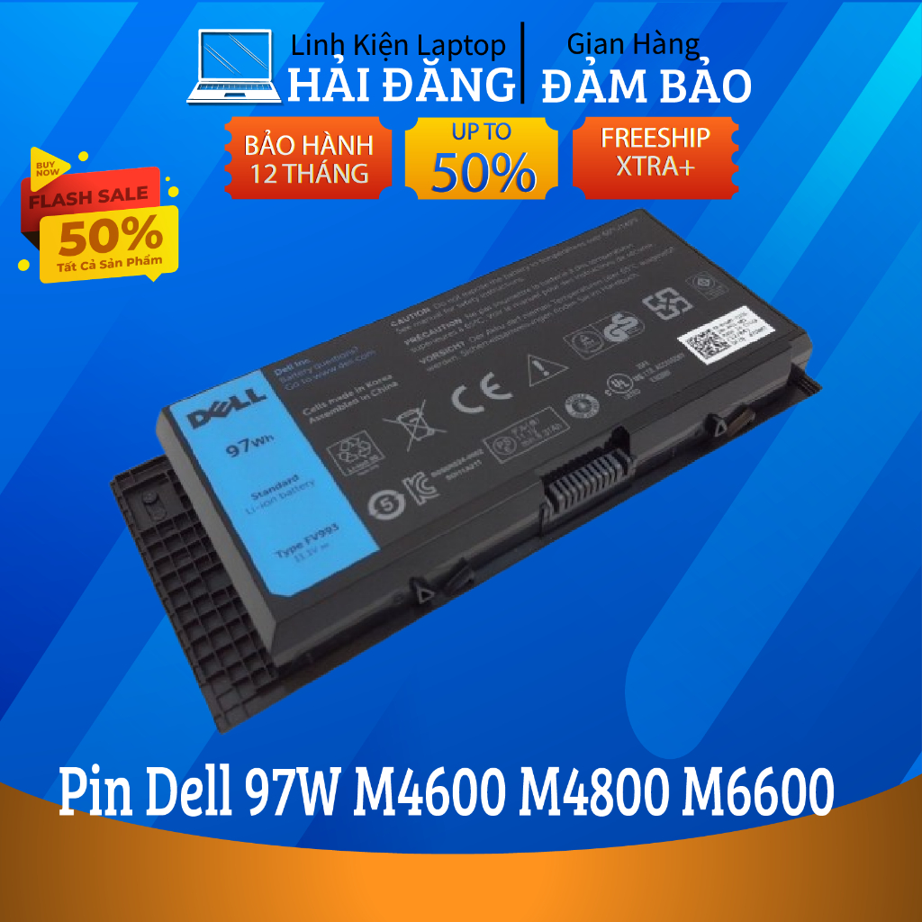 Pin Laptop Dell Precision 97W M4600 M4800 M6600 M6800 M6700 M4700 FJJ4W ...