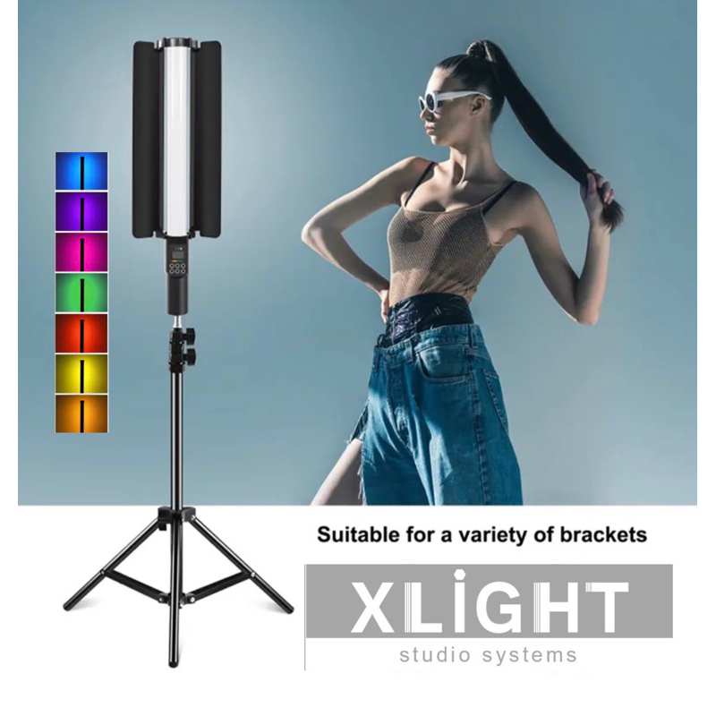 Đèn led Tuýp YB-130-RGB Cầm Tay 3000k-6500k 18 Hiệu Ứng Ánh Sáng Quay ...