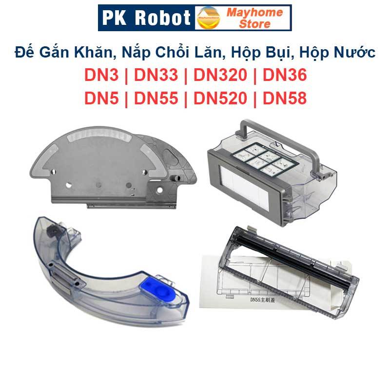 Đế Gắn Khăn, Nắp Chặn Chổi Lăn, Hộp Đựng Bụi, Hộp Nước Thay Thế Robot ...