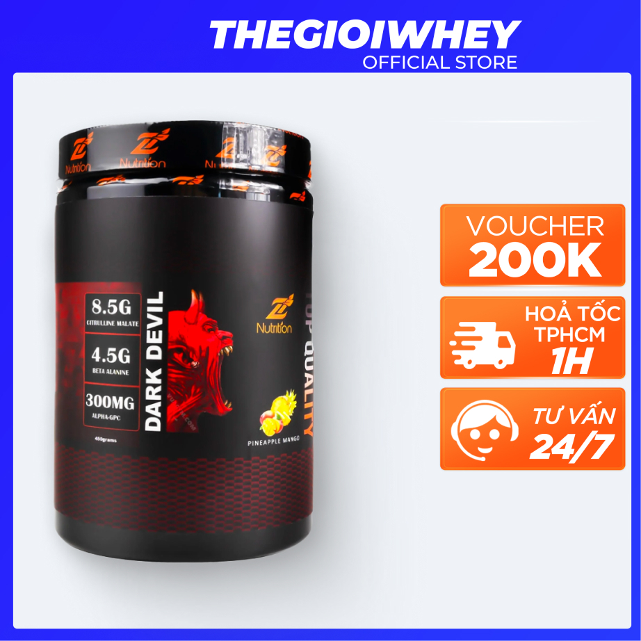 ZNutrition DARKDEVIL (30 Lần Dùng), Pre Workout Tỉnh Táo, Tập Trung, Tăng Sức Mạnh | Shopee Việt Nam
