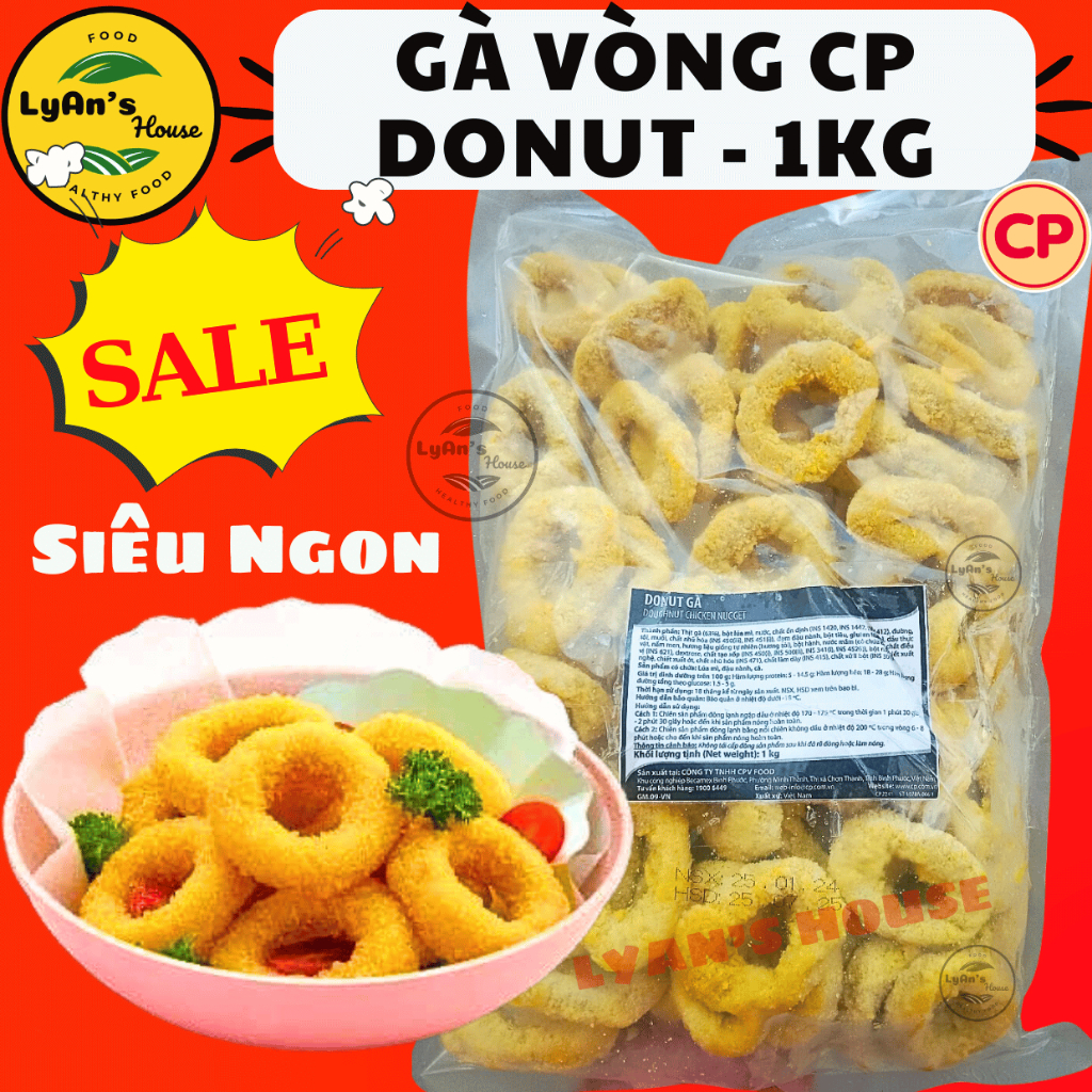 1kg Gà vòng CP Tem đen Donut Gà (Hỏa tốc HCM) Ngon như Gà rán KFC ...