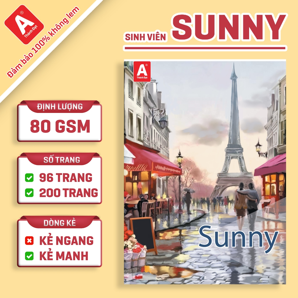 Tập Sinh Viên Sunny 96 Trang & 200 Trang (Định lượng 80) | Shopee Việt Nam