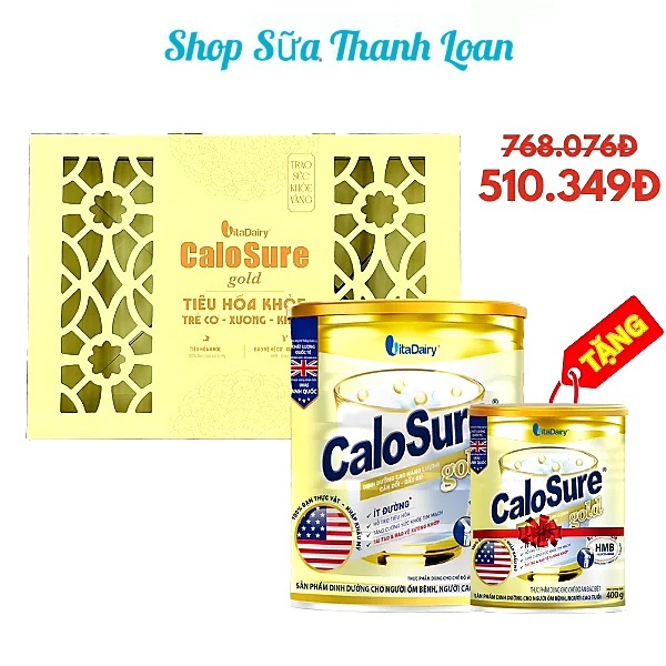 [MUA 1 TẶNG 1] [Tích XU] Sữa Bột Calosure Gold Ít Đường 900g. | Shopee ...
