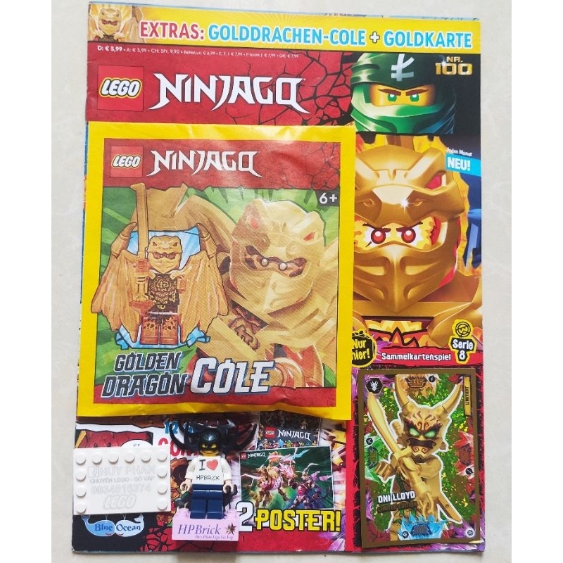 Lego Ninjago nhân vật Cole golden dragon sách poster trading card ...