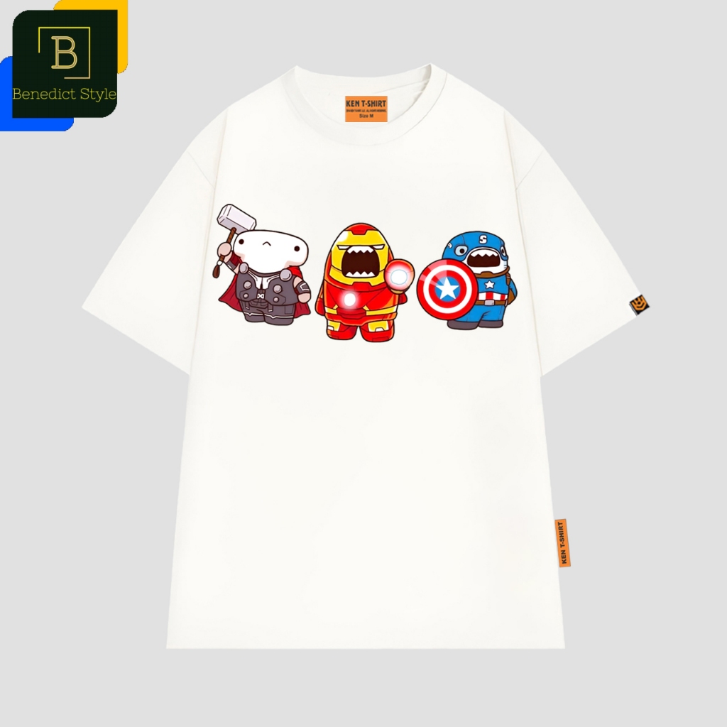 Áo thun tay lỡ unisex in hình biệt đội cá Mập Samezu siêu anh hùng ...