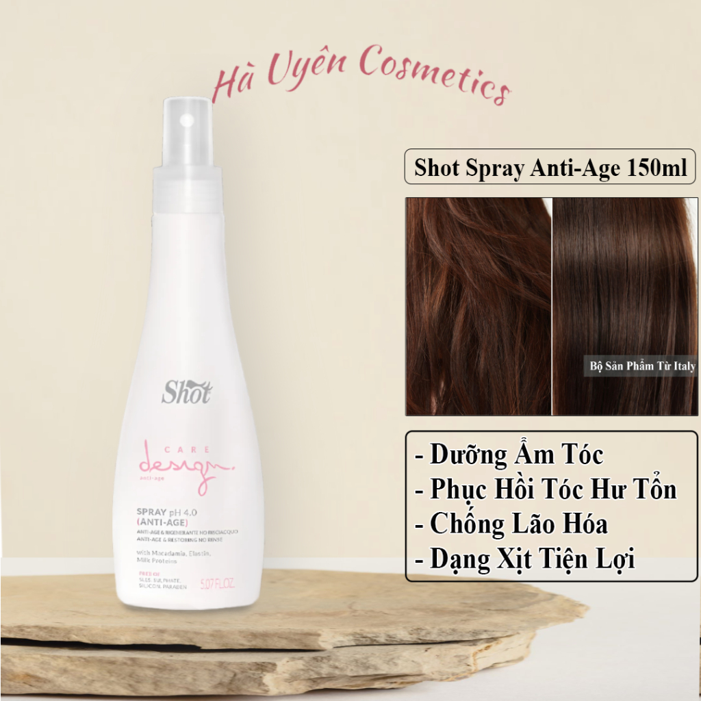 Xịt Dưỡng Tóc Chăm Sóc Da Đầu Ngăn Ngừa Rụng Tóc Chống Lão Hóa Shot Spray Anti-Age 150ml. Tinh ...