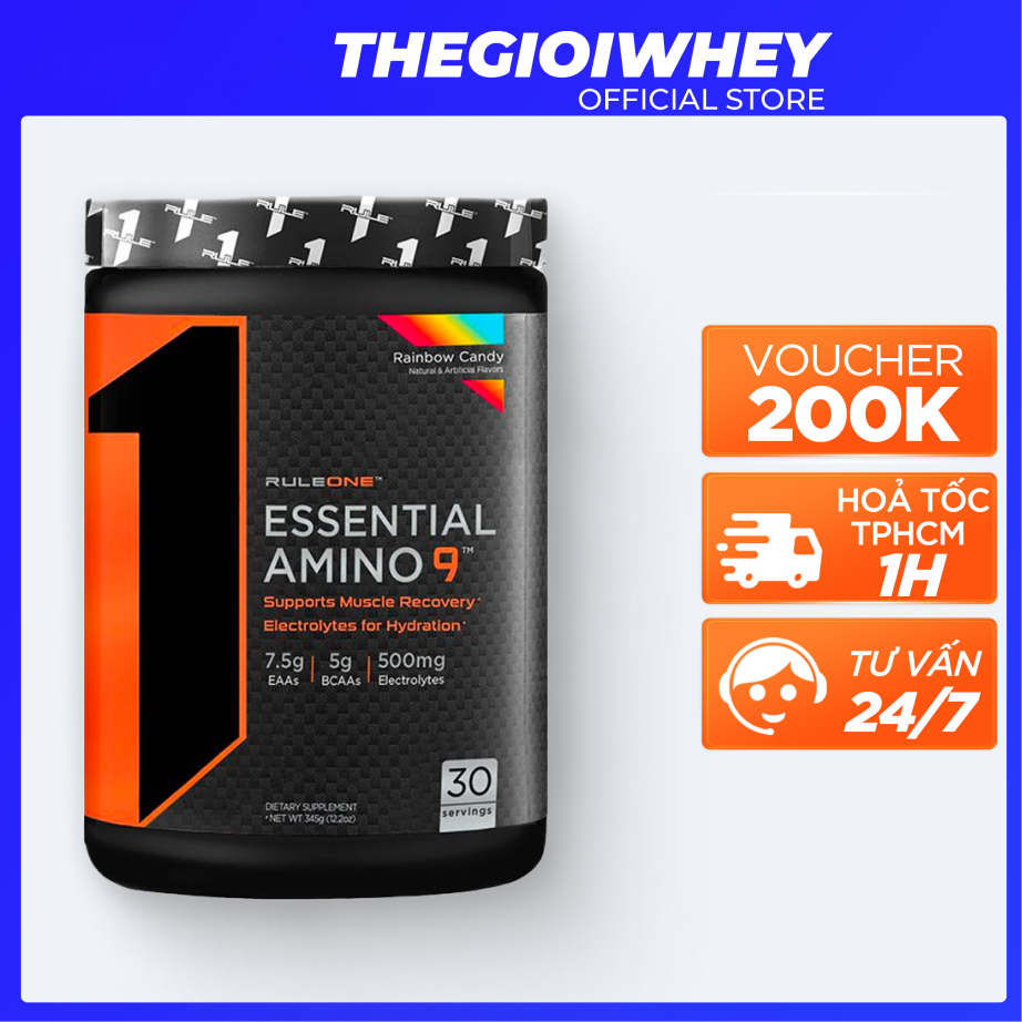 Rule1 EAA ESSENTIAL AMINO 9 450g(30sv), Thực Phẩm Bổ Sung Bột Uống Hỗ Trợ Tăng Cơ Và Phục Hồi Cơ ...
