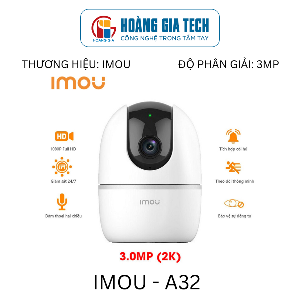Camera WIFI XOAY 360 IMOU A32 3Mp Trong Nhà Báo Động, chính hãng ...