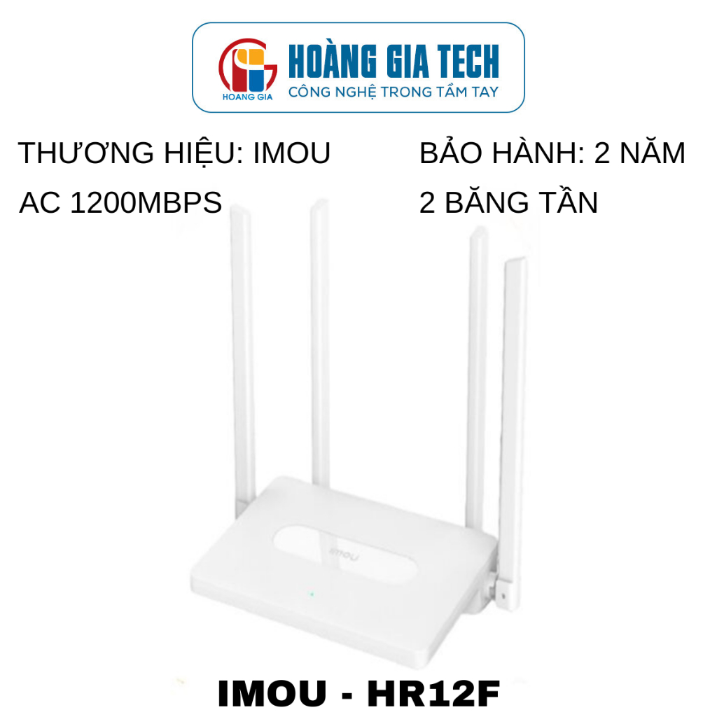 Bộ phát Wifi 2 băng tần AC1200Mbps Imou HR12F 4 Ăng Ten , Hàng Chính ...