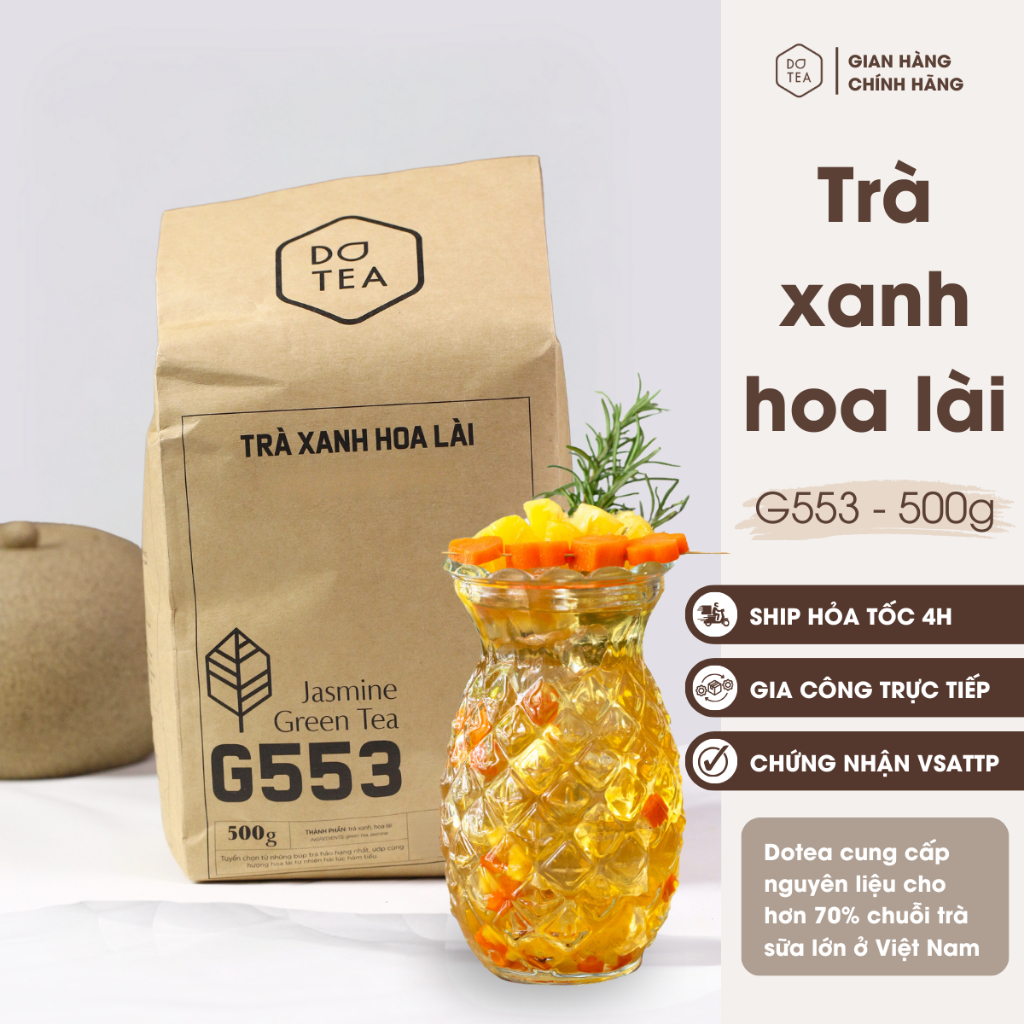 Trà xanh hoa lài G553 Dotea chát nhẹ hương hoa lài tự nhiên thư giãn ...