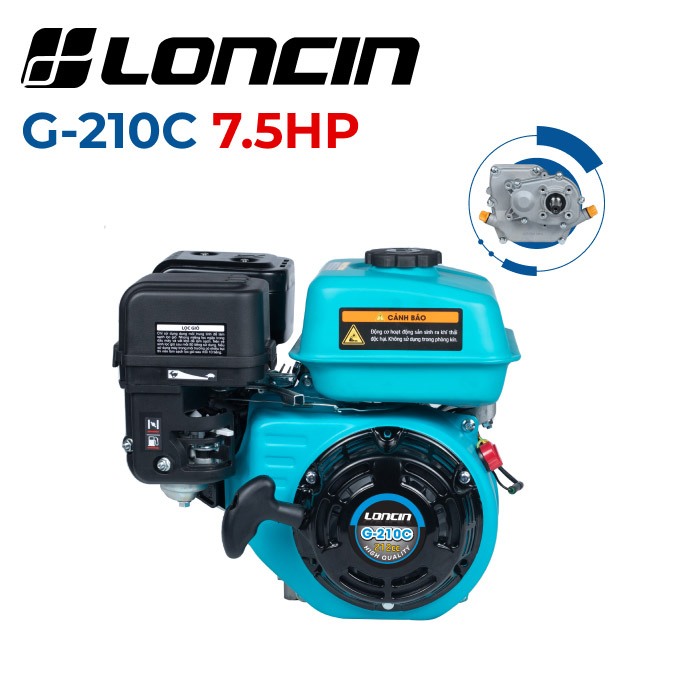 Động cơ nổ 7.5HP Loncin G-210C |Máy nổ - Đầu nổ Loncin | Dung tích xy lanh 212cc | Động cơ OHV 4 ...