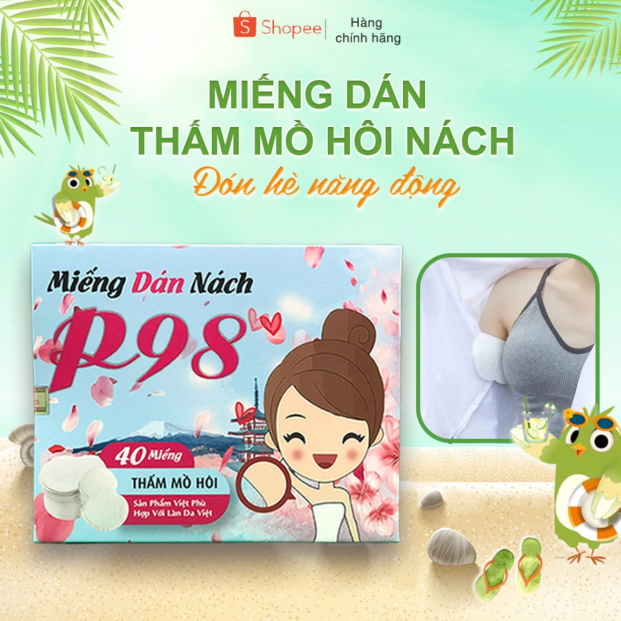 MIẾNG DÁN NÁCH P98 - THẤM HÚT MỒ HÔI - DÁN SIÊU CHẮC- LUCKY MART | Shopee Việt Nam