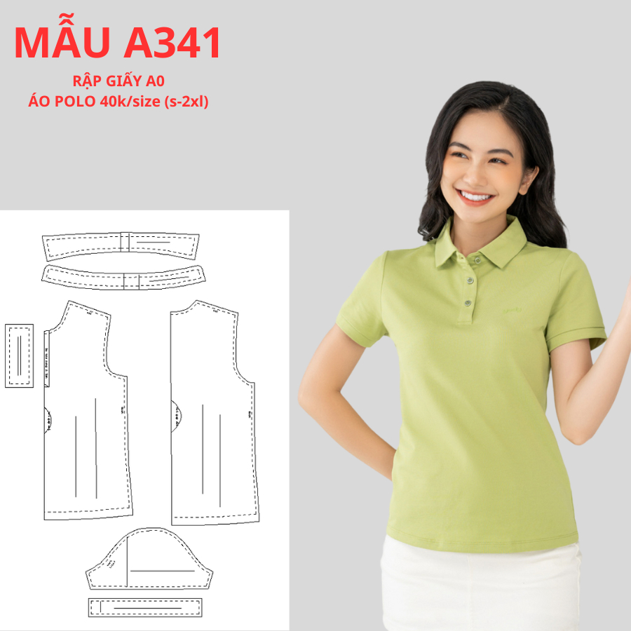 RẬP GIẤY A0 ÁO POLO NỮ -A341 | Shopee Việt Nam