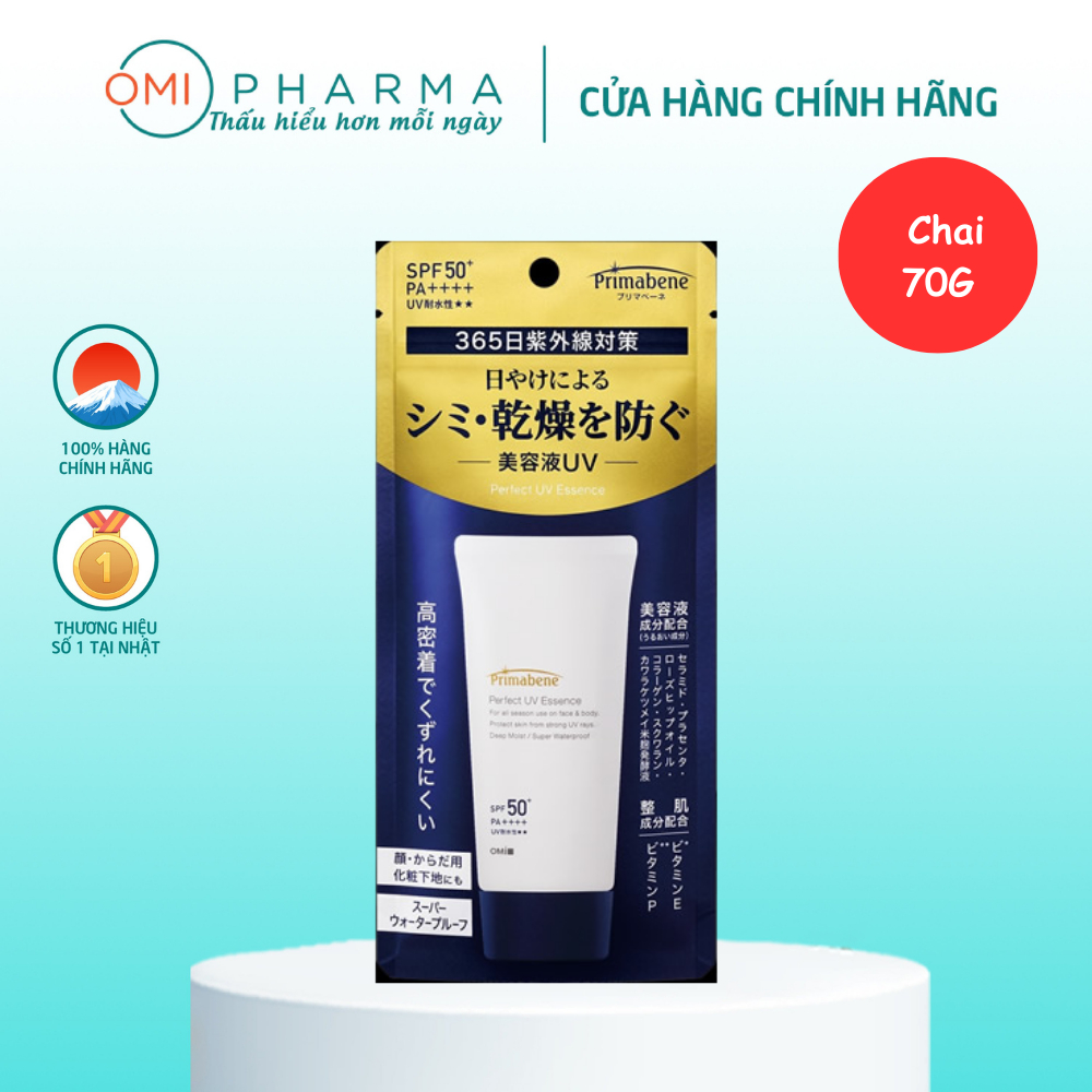 Tinh Chất Chống Nắng Dưỡng Ẩm Và Chống Lão Hóa Omi Primabene SPF50+ PA++++ Nhật Bản (Lọ 70G ...