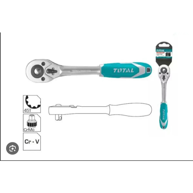 TOTAL - Cần siết tự động 2 chiều 1/4 inch THT106146 | Shopee Việt Nam