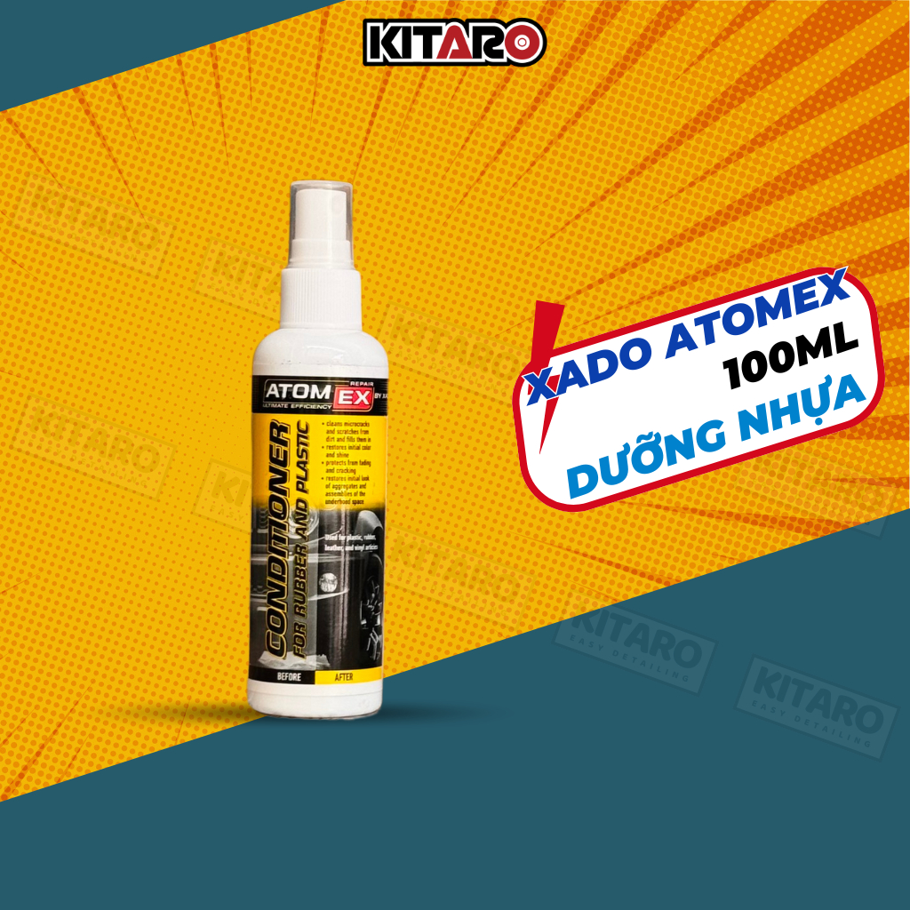 Dưỡng nhựa nhám, cao su, lốp xe XADO ATOMEX 100ml | Shopee Việt Nam