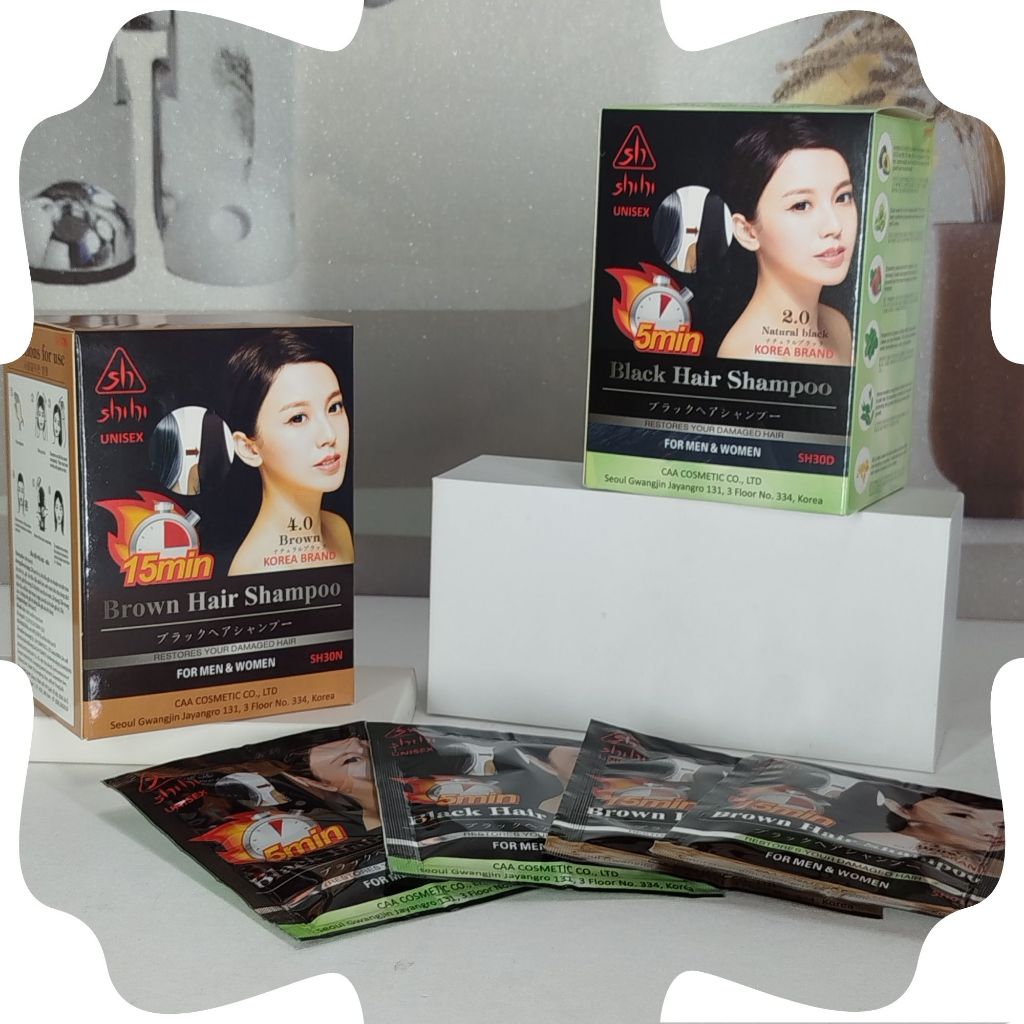 Dầu gọi shihi - Dầu gội phủ bạc Hàn quốc - 30 gói/hộp | Shopee Việt Nam