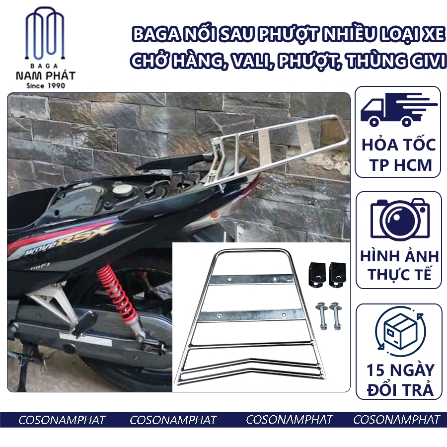 Baga Nối Sau Đi Phượt Cho Nhiều Loại Xe Máy Ba ga Gắn Thùng Givi Bara ...