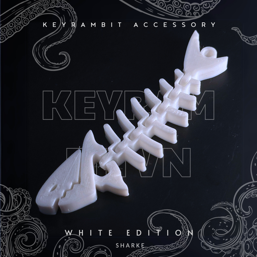[YÊU THÍCH] Sharke - Móc Khóa Cá Mập - Phụ Kiện Keyrambit - In 3D Trắng ...