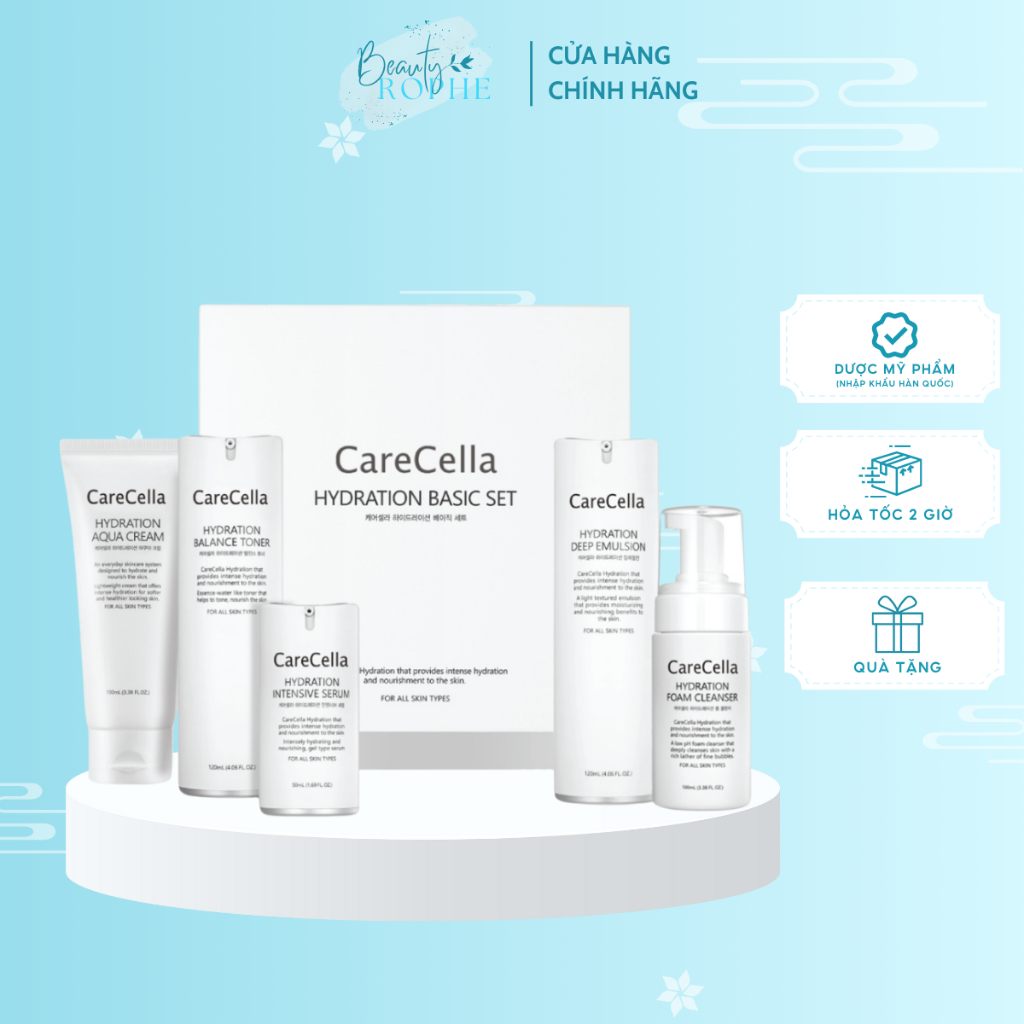 Bộ Sản Phẩm Chăm Sóc Da Cơ Bản 5 Món Carecella Hydration Set - Dưỡng Da ...
