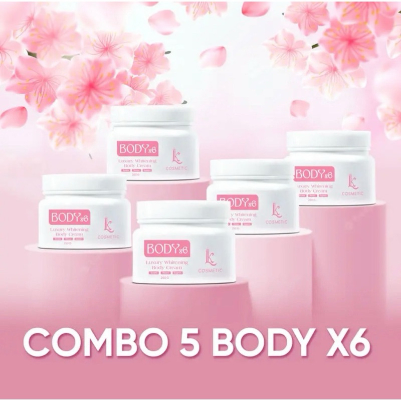 [COMBO 5 hộp] Kem body X6 Luxury Linh Kool chính hãng, dưỡng trắng ...