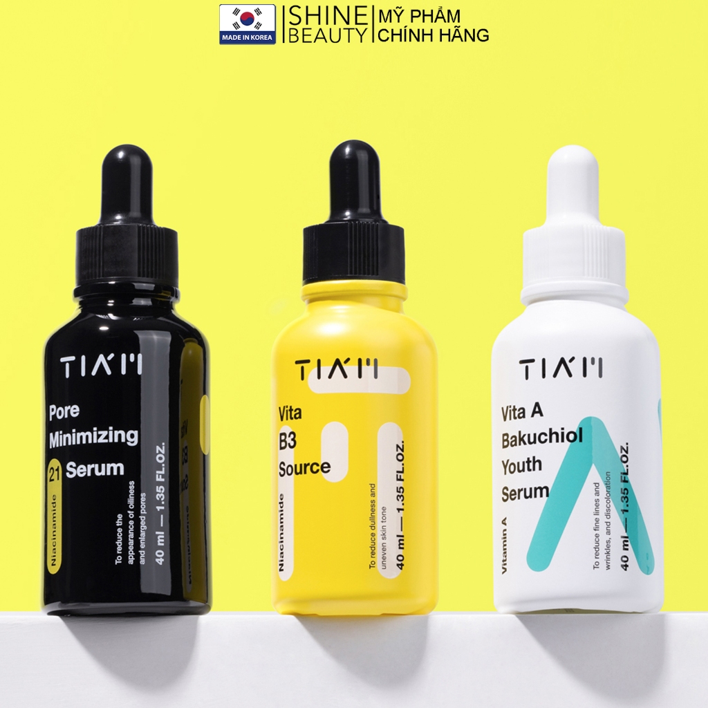 Serum TIAM Vita b3, tinh chất TIAM Bakuchiol Vita A, TIAM Pore ...